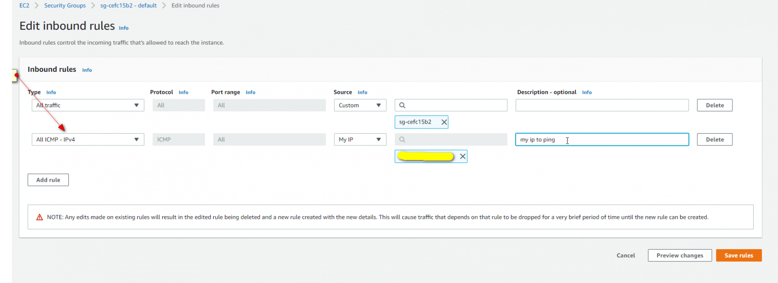 How to enable ping in aws EC2 instance – AWS with Atiq